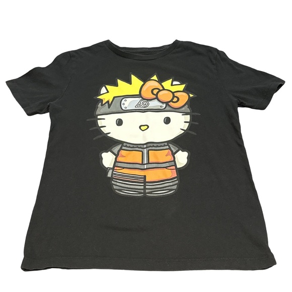 Hello Kitty | Tops | Hello Kitty X Naruto Black Graphic Baby Tee Boys ...